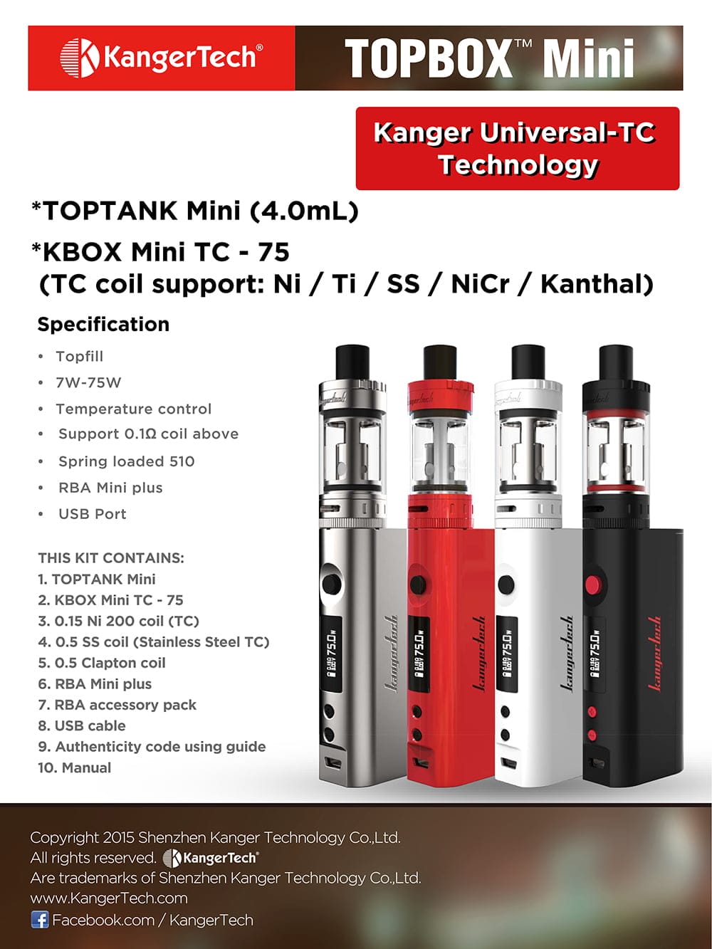 Box Mini Kit 75W - Ria Commerce - I Migliori prodotti per sigarette ...